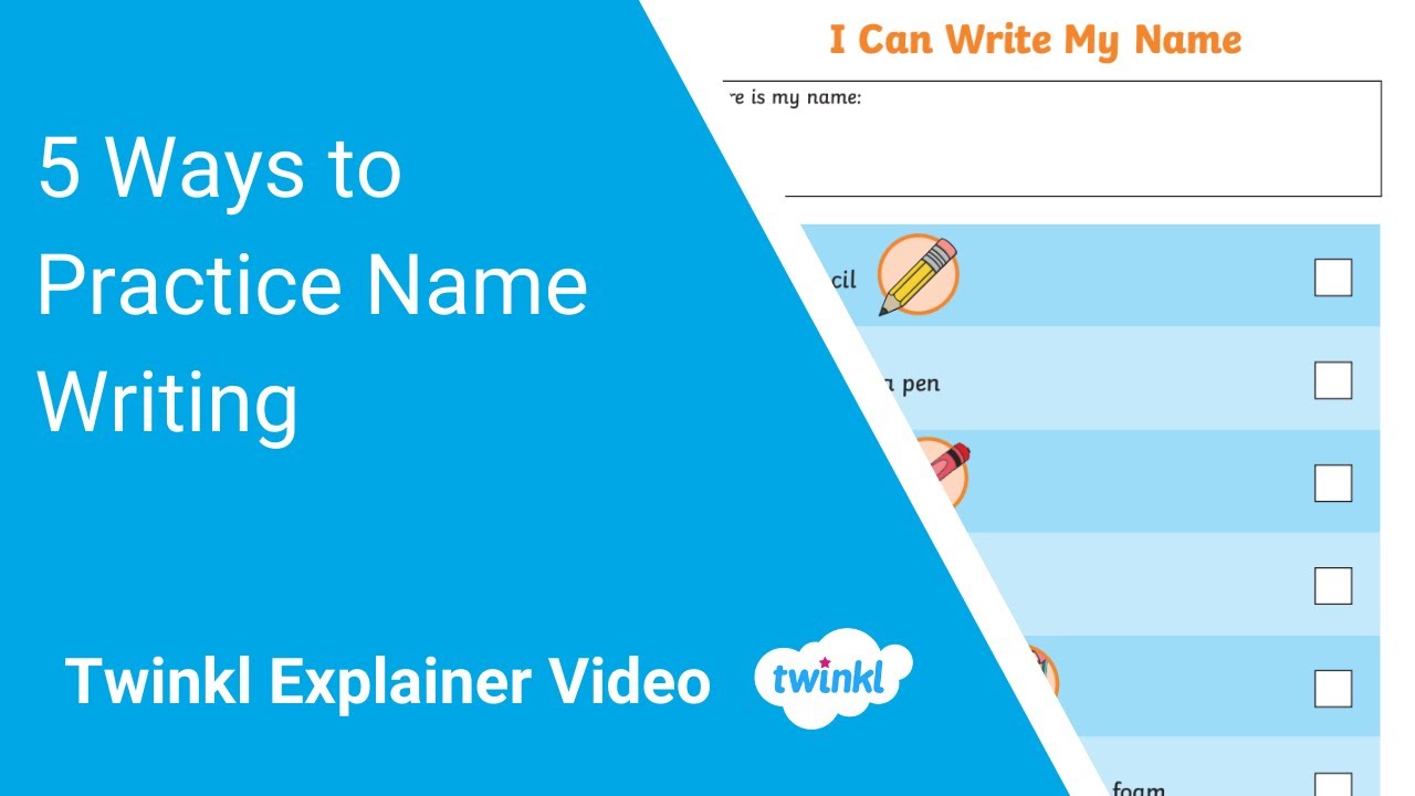 5 Ways to Practice Name Writing | EYFS Handwriting Activity - YouTube