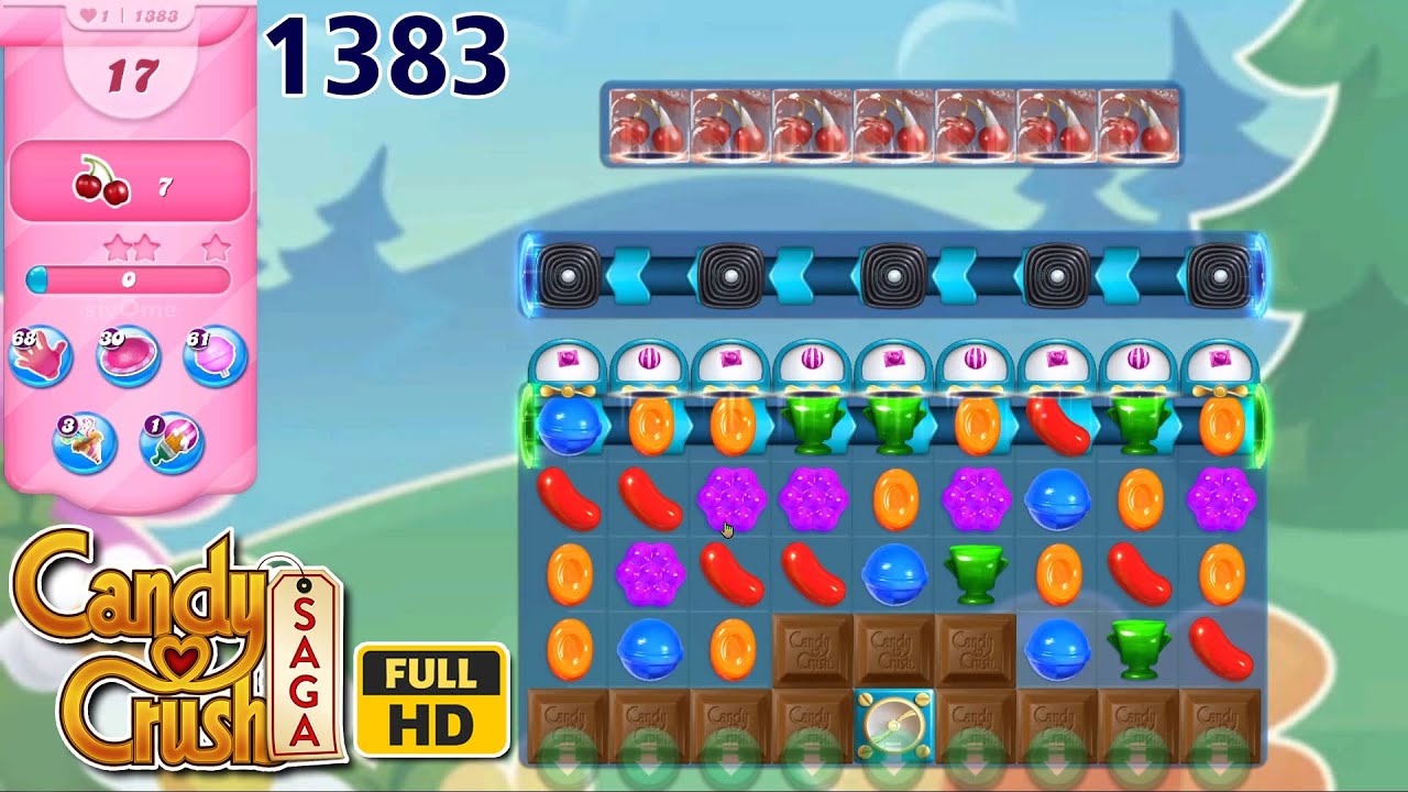 CANDY CRUSH SAGA Level 1383 [NO BOOSTER] GAME PLAY FULL HD - YouTube
