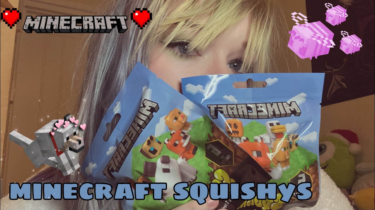 opening up some minecraft squishies because i need a bee in my life ...