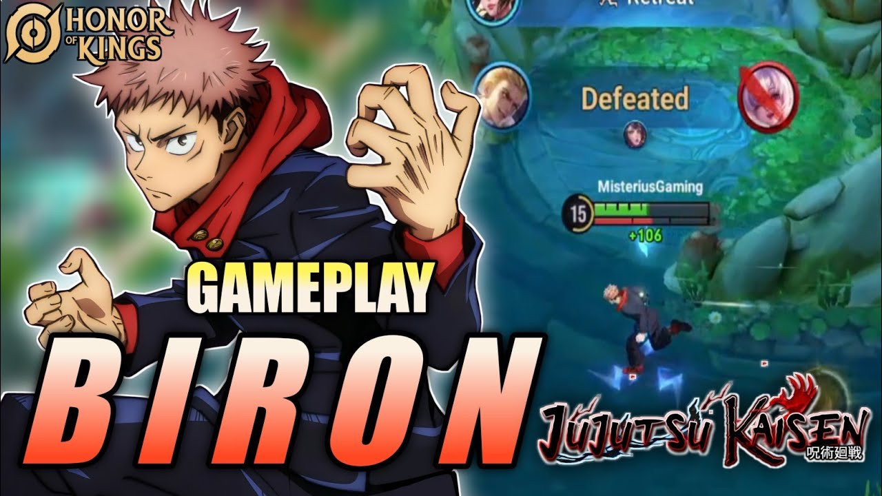 Biron Gameplay New Skin Collab Jujutsu Kaisen Honor of Kings (HOK ...