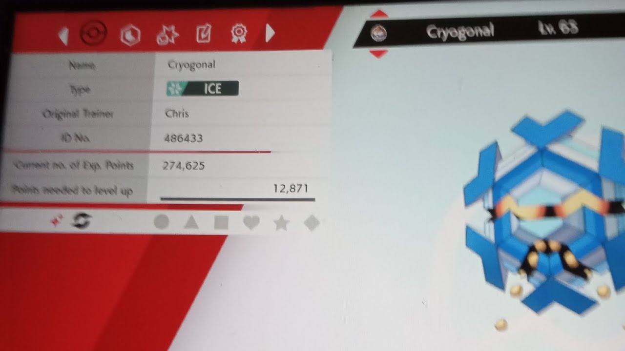 Shiny Cryogonal in Pokemon Sword! - YouTube