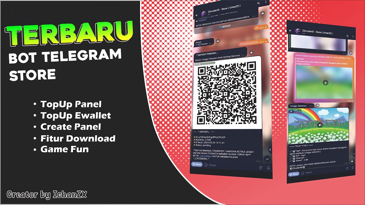 [NEW] BOT TOPUP GAME DAN PANEL || CREATE PANEL || MURAH BERKUALITAS🤖 BOT TELEGRAM😱 [ ICHANZX ...