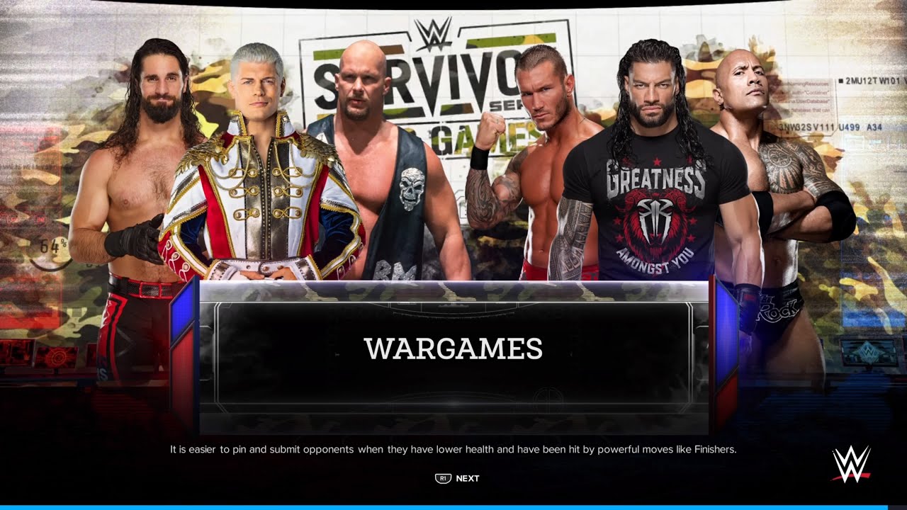 WWE 2K24 - War Game Between Cody Rhodes Team And RRR - YouTube