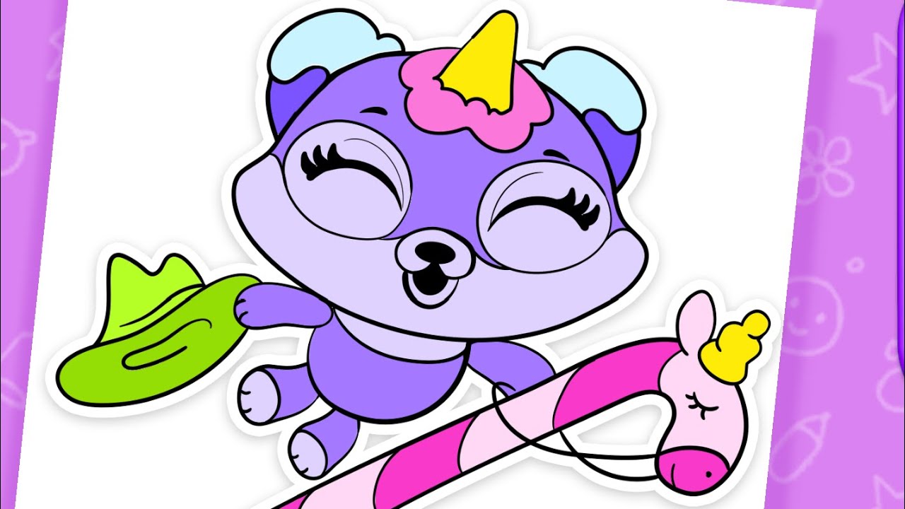 Tuto cloring club i paint fluvsies cute pet game - YouTube