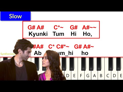 Tum Hi Ho -  Easy Piano Tutorial with Notes - Aashiqui 2 -  Hum Tere Bin