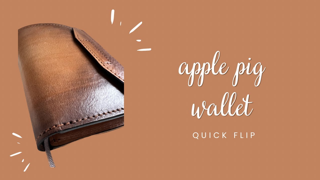 Apple pig wallet 2 with Moleskine Notebook Flip | Apple Pig Leather Art ...