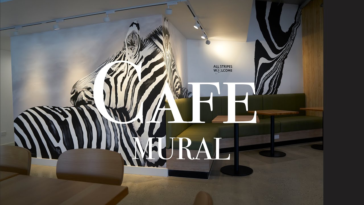 Cafe Mural - Zebras for Societe on King - YouTube