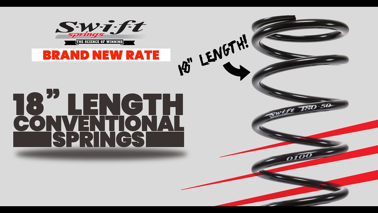 Swift Springs - All-New 18" Conventional Spring Rate! [ 180-500-100 ...