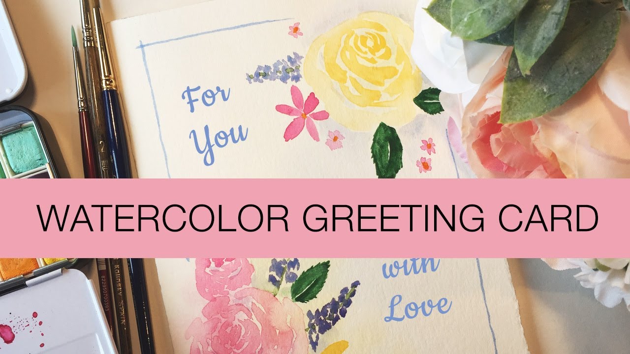 Paint an Easy Watercolor Greeting Card ~ Tutorial (Video 2020) - YouTube