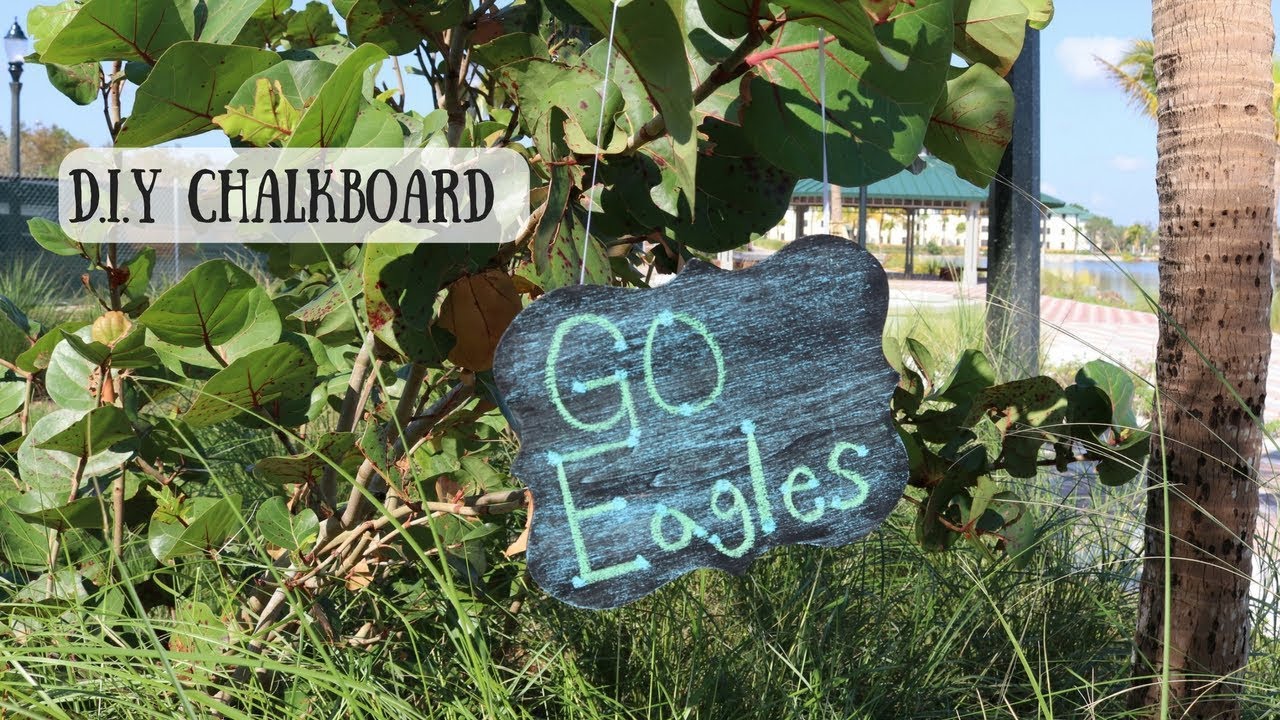 D.I.Y College Decor- Campus Crafts #13 Chalkboard Sign - YouTube