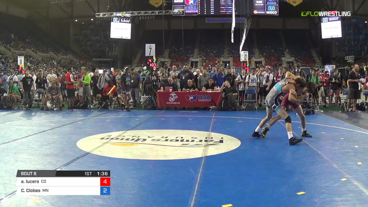 Junior FS 113 Round of 128 - andres lucero (CO) vs. Caleb Clobes (MN ...