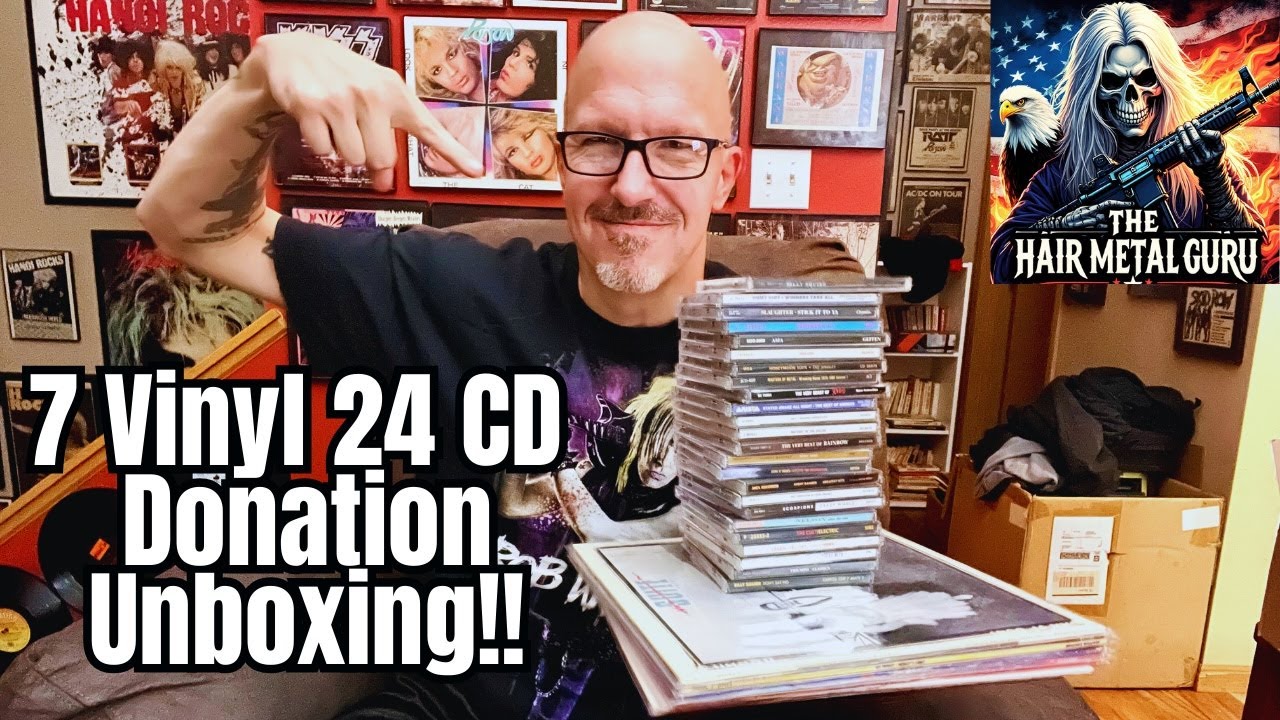 24 CD & 7 Vinyl Rock & Hair Metal Unboxing! Thanks, Keith Kapp!! - YouTube