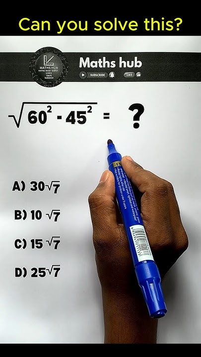 Nice Square Root Problem Solve | learn maths | maths - YouTube