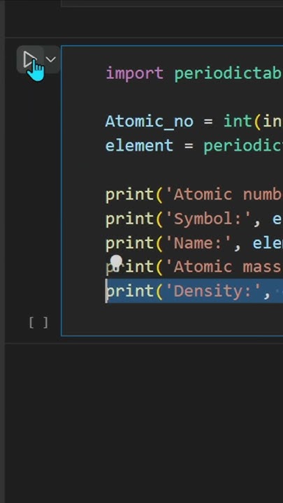 Periodictable Module In Python Pythan Coding Python Code Engineering Javascript Chemistry