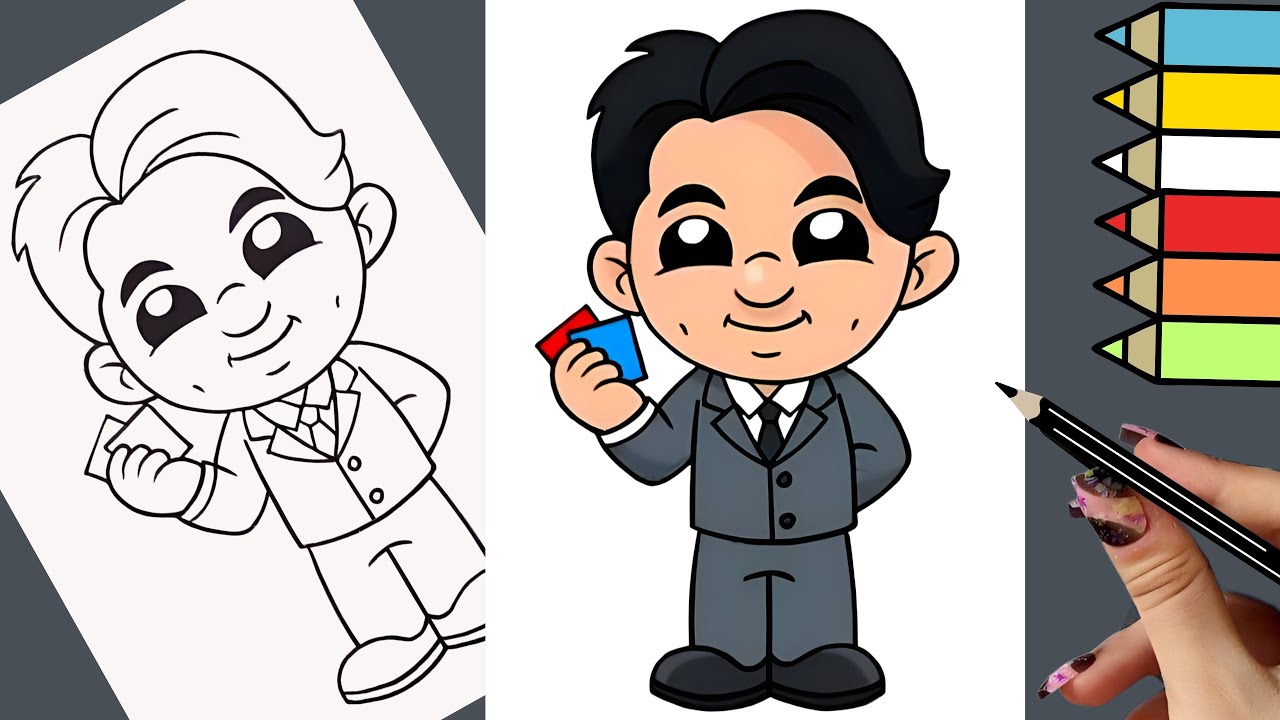 How to Draw The Salesman | Squid Game 2 - YouTube