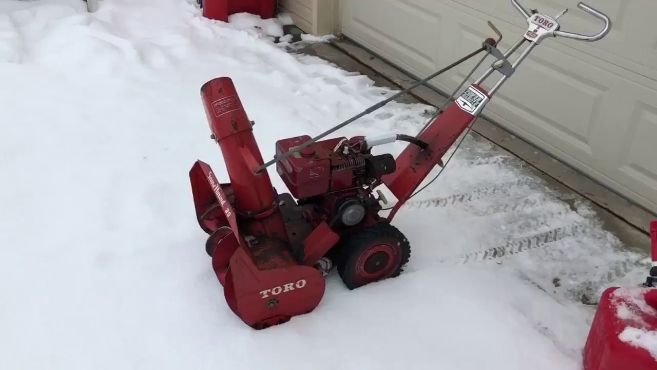 1968 Toro Power Handle With SnowHound Attachment - YouTube