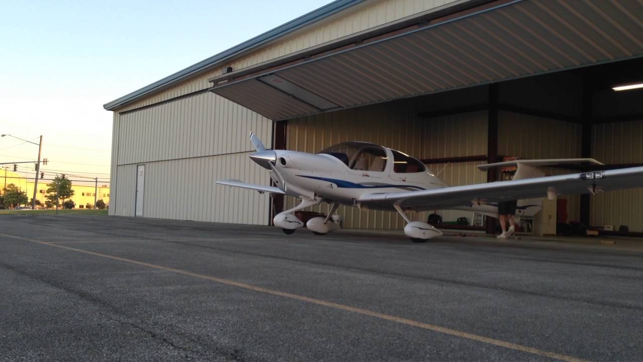 Putting Plane in Hangar - YouTube