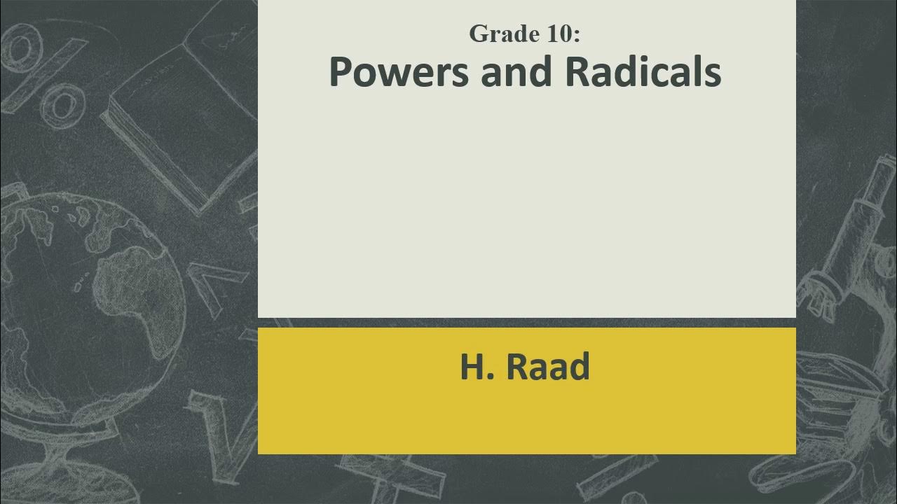 Powers and Radicals - YouTube