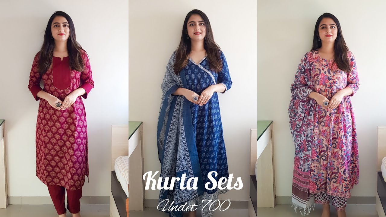 7 Amazon Kurta Sets Under 700 rs. Pt. 1 |Amazon haul |Daily wear/Office ...