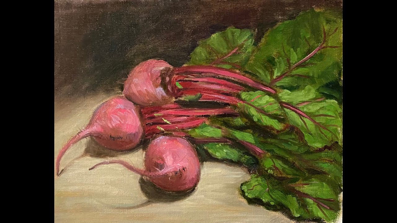 How to Paint Still Life with Red Beets Oil Painting #allaprima # ...