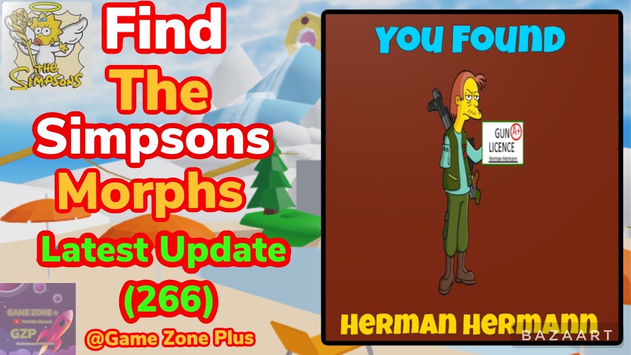 Get Herman Hermann Morph in Find the Simpsons morphs Game UPDATE 266 # ...