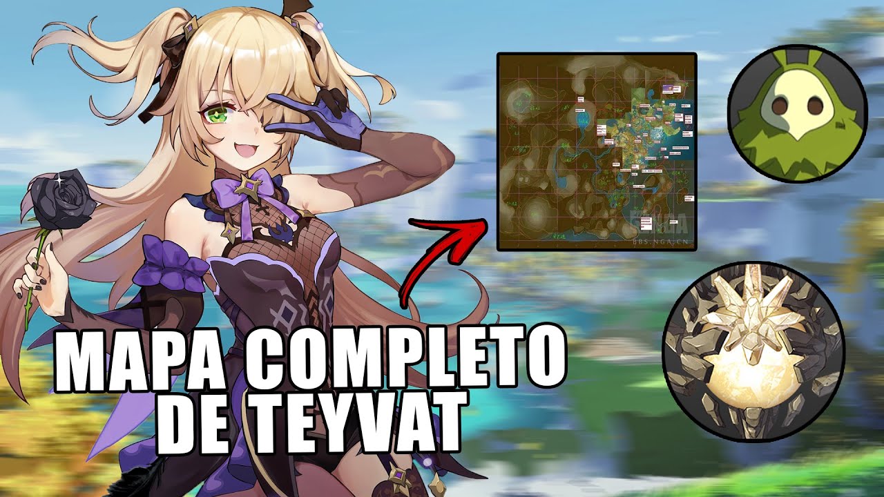 VAZOU MAPA COMPLETO DE TEYVAT, TODAS AS LOCALIDADES DE GENSHIN IMPACT ...
