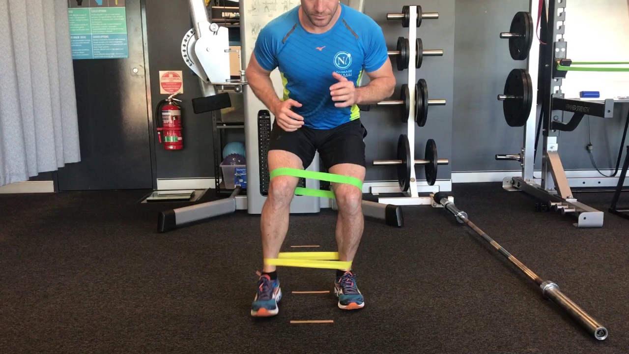 Flexed Knee Banded Backwards Walk - YouTube