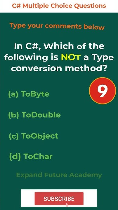 C Multiple Choice Question 023 Expand Future Academy Shorts Csharp Dotnet Programming