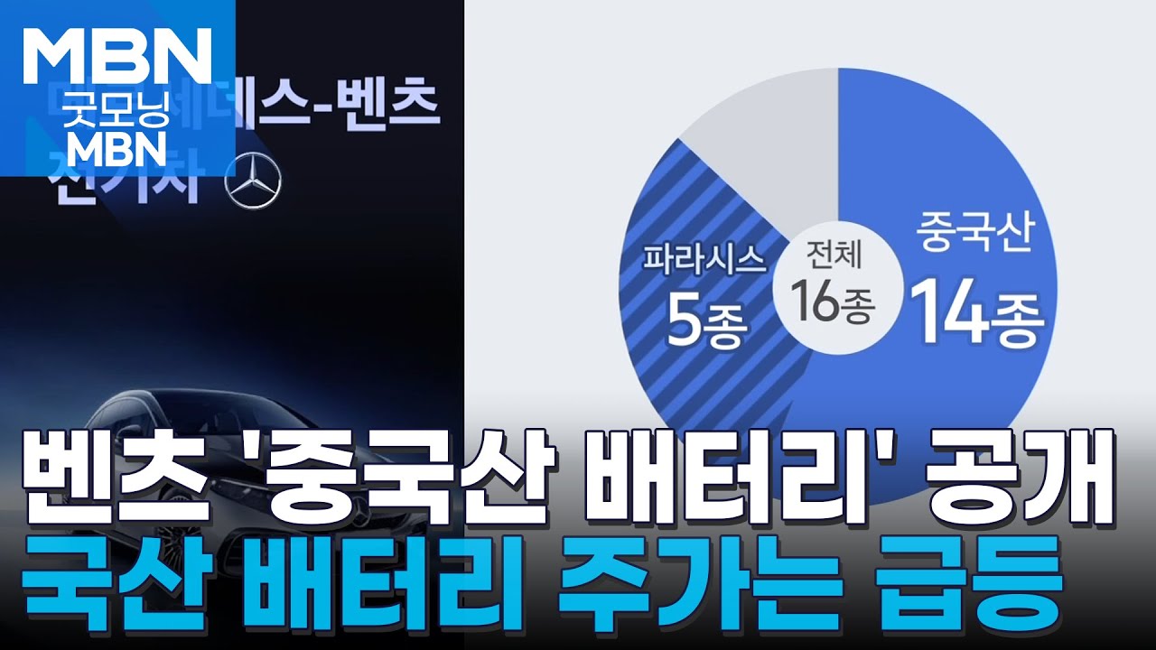 정부 "모든 전기차 배터리 정보 공개"…벤츠 14개 차종 중국산 배터리 [굿모닝 MBN] - YouTube