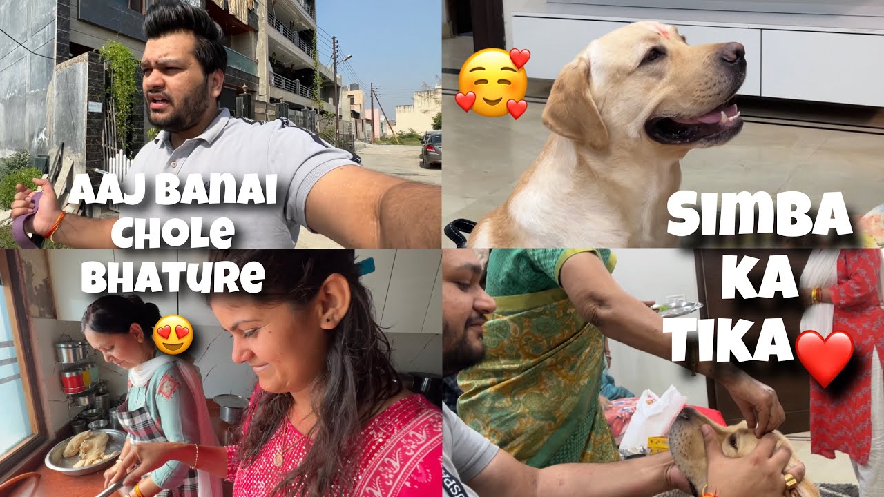 Dusshera Vlog ️ Mere Sath Simba ka bhi hua Tika😍🐶 #dog #vlog - YouTube