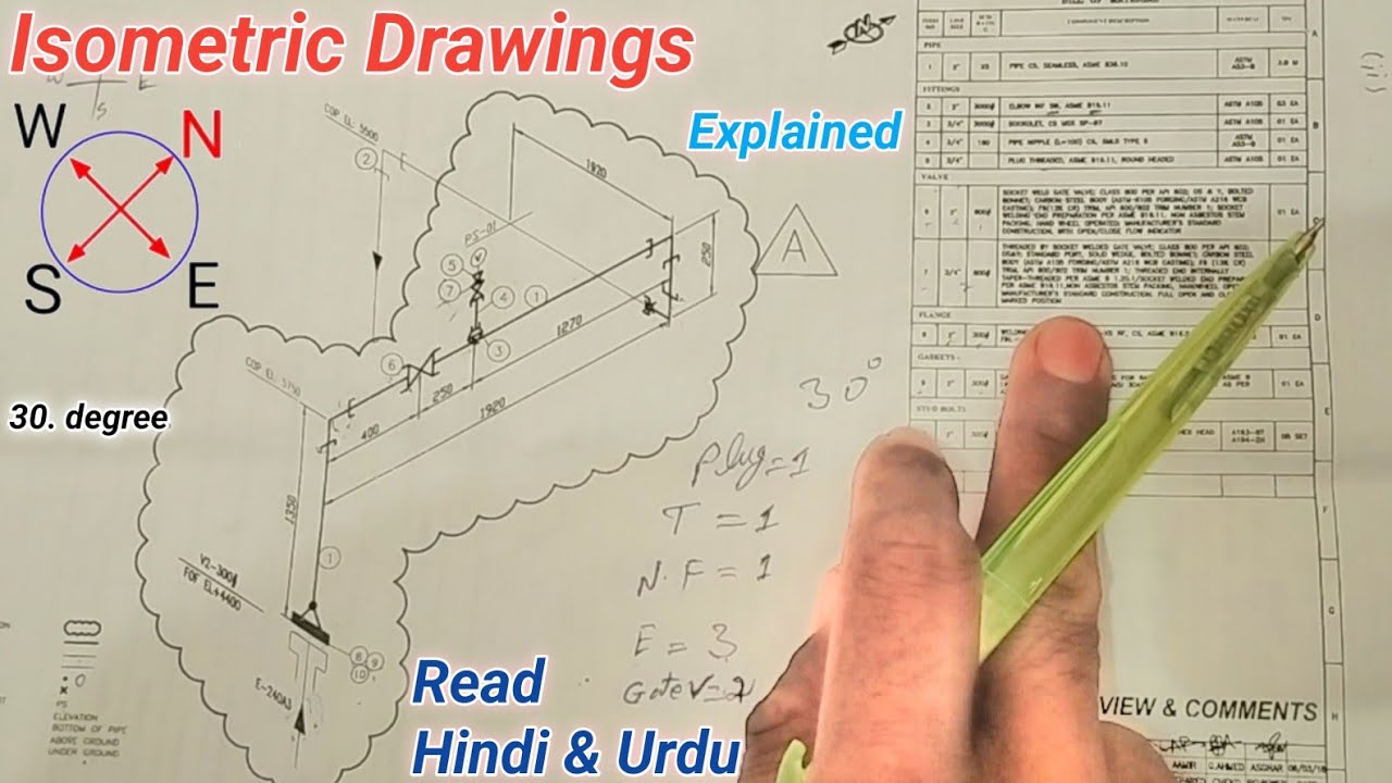 How to read isometric drawings piping isometric engineering drawing in ...