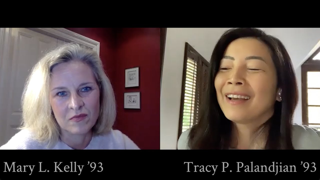 Crimson Connections: Mary Louise Kelly ’93 and Tracy P. Palandjian ’93 - YouTube