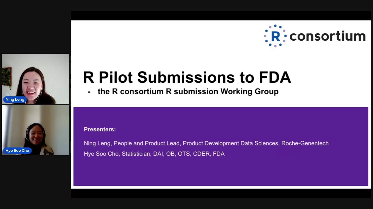 R/Pharma 2022 Day 2: Ning Leng & Hye Soo Cho. R pilot submissions to ...