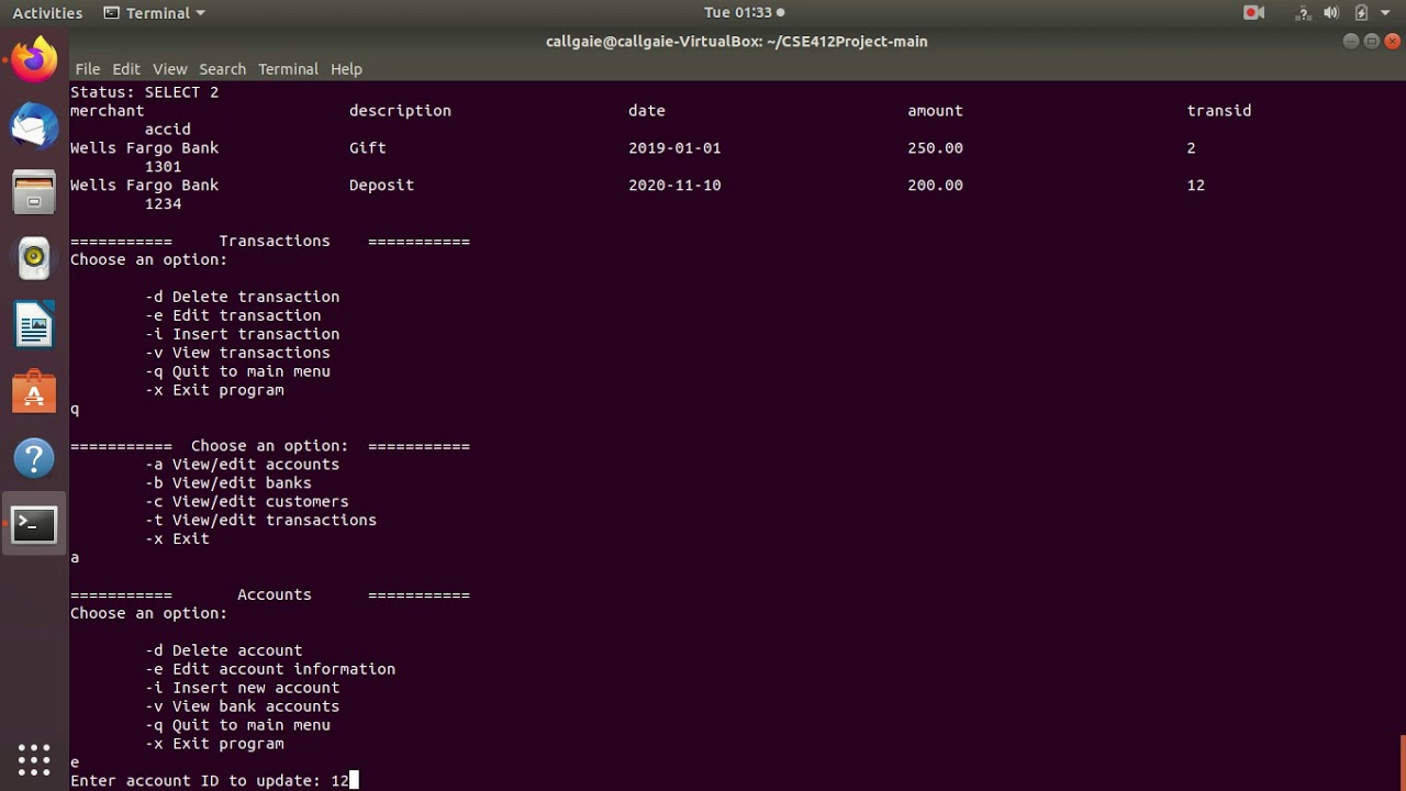 SQL Bank Application - YouTube