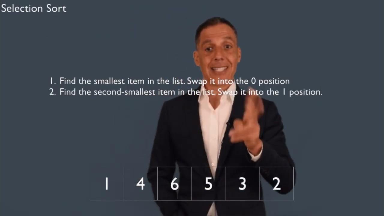 Data analysis: sorting: selection sort - YouTube