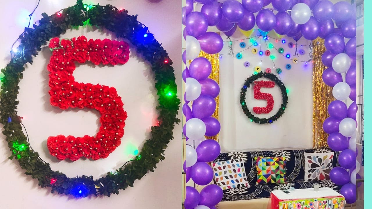 How to make 3D number 5 Decoration| letters for Birthday and ...