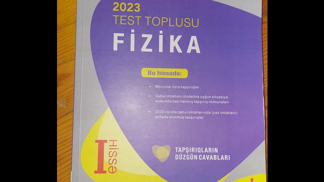 Fizika test toplusu 1-ci hissə cavabları - 2023 (DİM) - YouTube