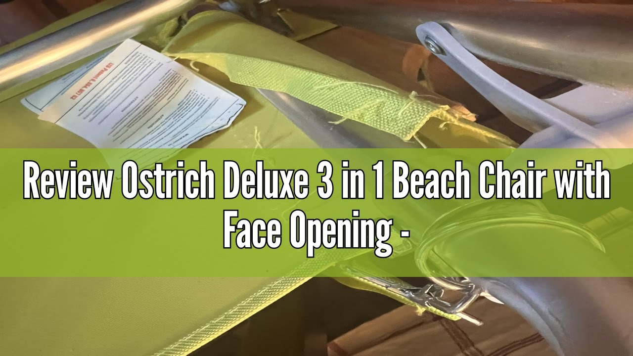 Review Ostrich Deluxe 3 in 1 Beach Chair with Face Opening - Portable ...