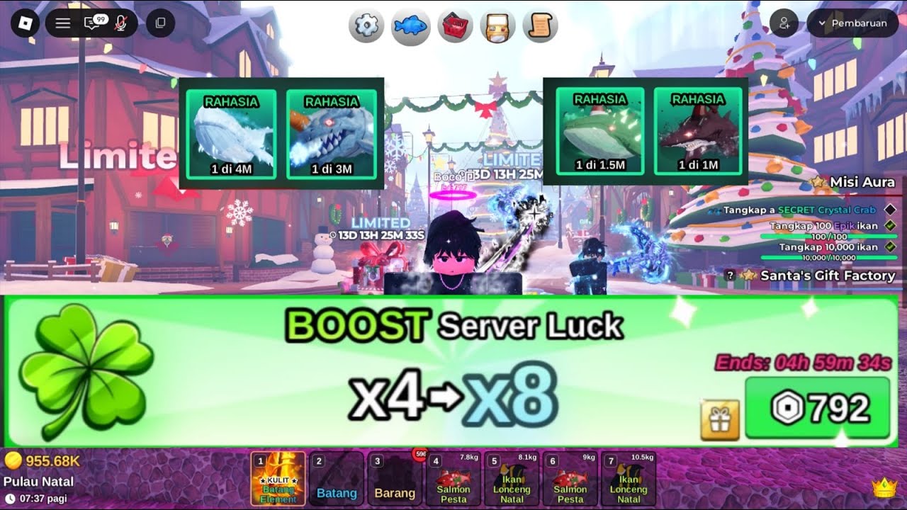 Free Server Luck x8, Mabar Santai Fish It I Nyari Ruby Gemstone #fishit ...