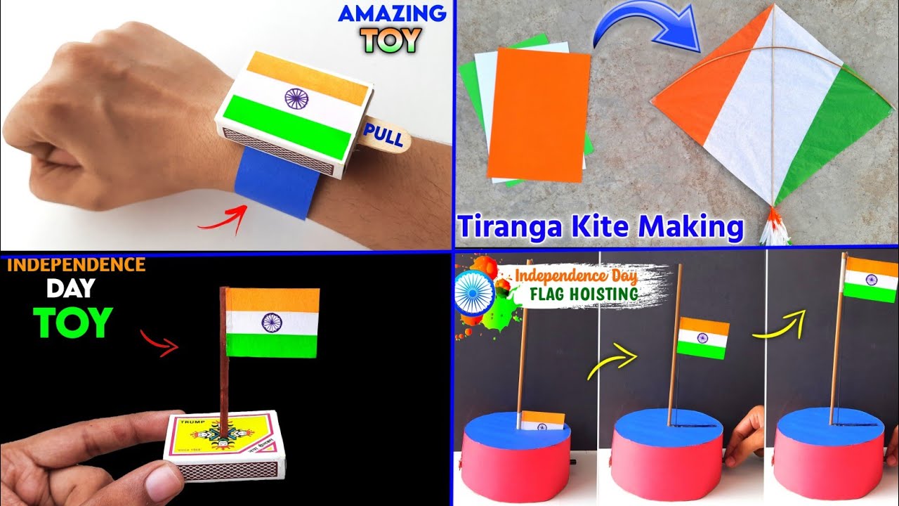 4 awesome tiranga toy , 15 august special craft , Independence day ...