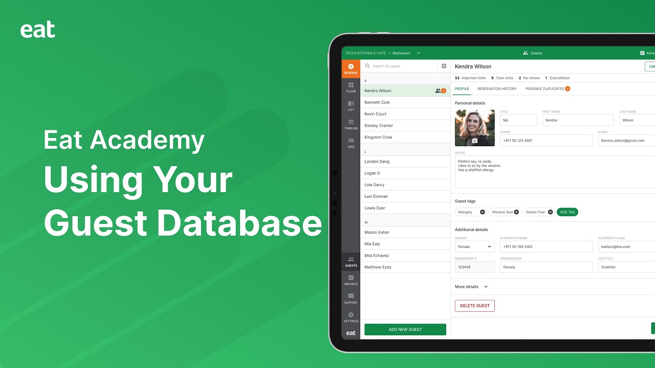 Using Your Guest Database | Eat Academy - YouTube