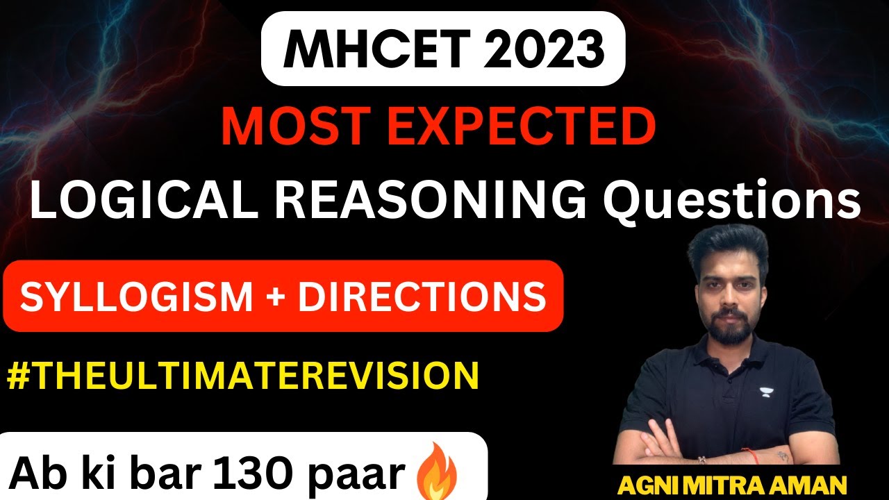 MHCET 2023 - 5 Year LLB | Most Expected Syllogs + Direction Questions ...