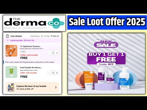 Derma Co Loot ll Derma co buy 1 get 1 free l Nykaa coupon code 2025 l Nykaa coupon code l Nykaa ...