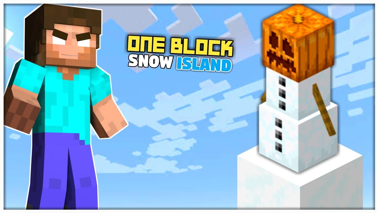 SNOW ISLAND IN ONE BLOCK MINECRAFT | ONE BLOCK SURVIVAL #5 | Hitgabroo ...