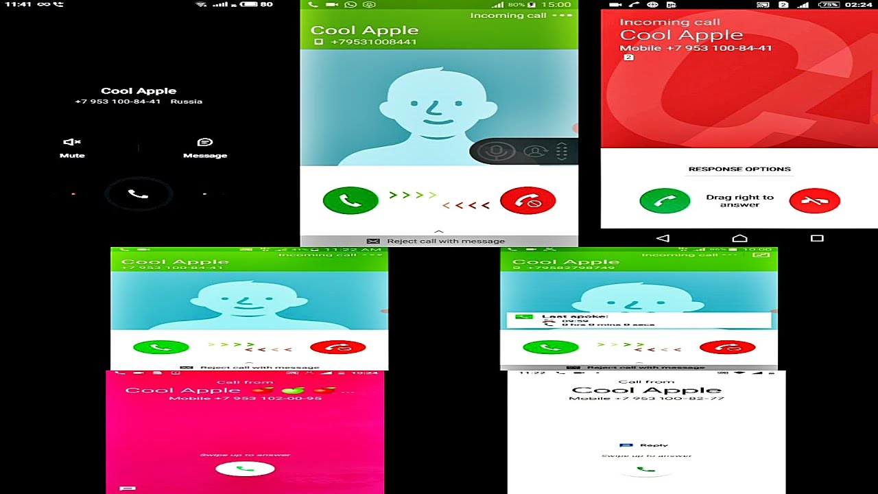 Various screen calls recordings / Incoming Calls - YouTube