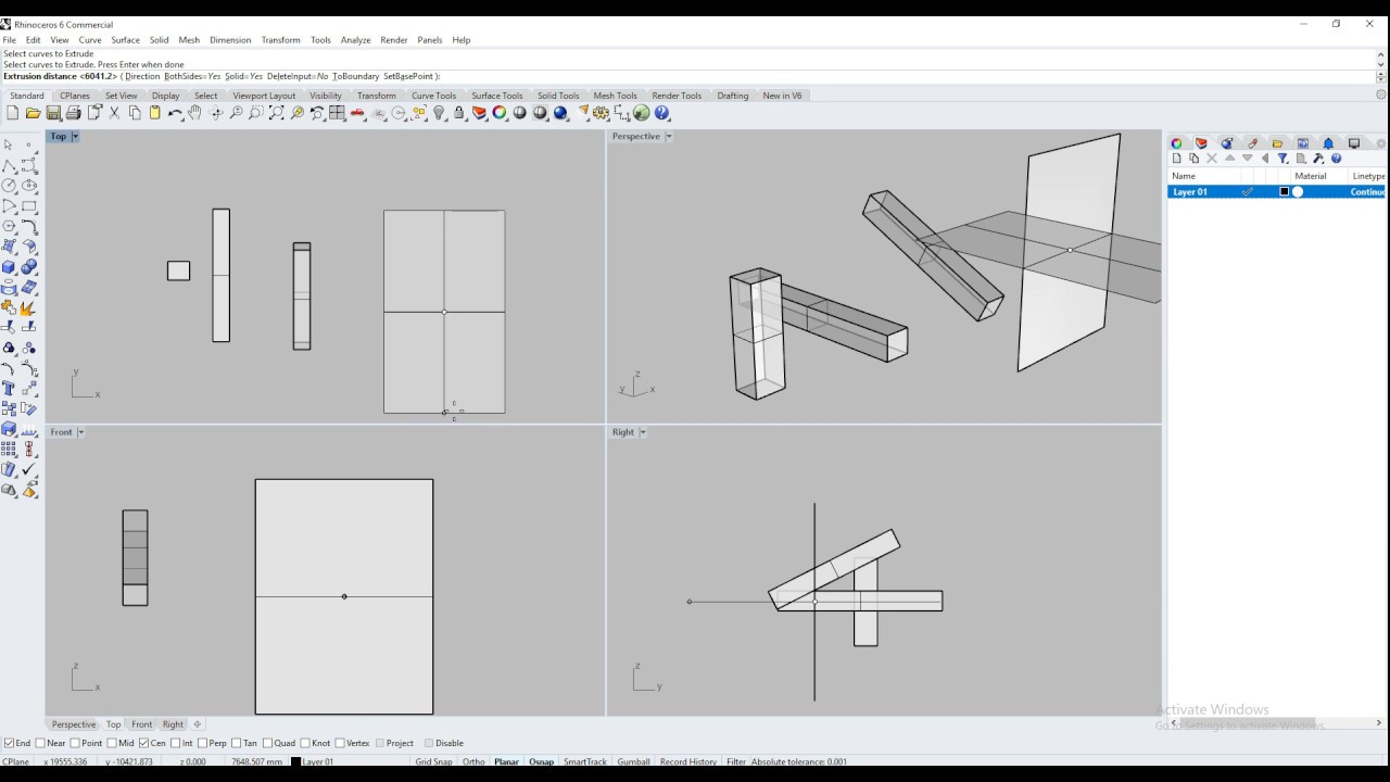 Rhino Tutorial 5/5 Creating Surfaces & Polysurfaces - YouTube