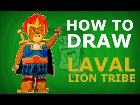 How to draw LAVAL - LEGENDS OF CHIMA step by step HD - YouTube