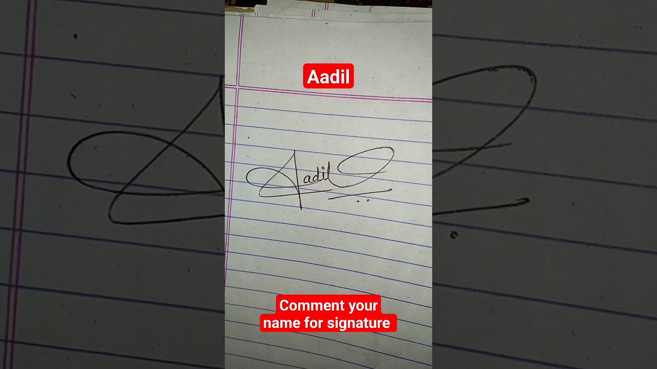 Aadil signature #shorts #ytshorts #signature - YouTube