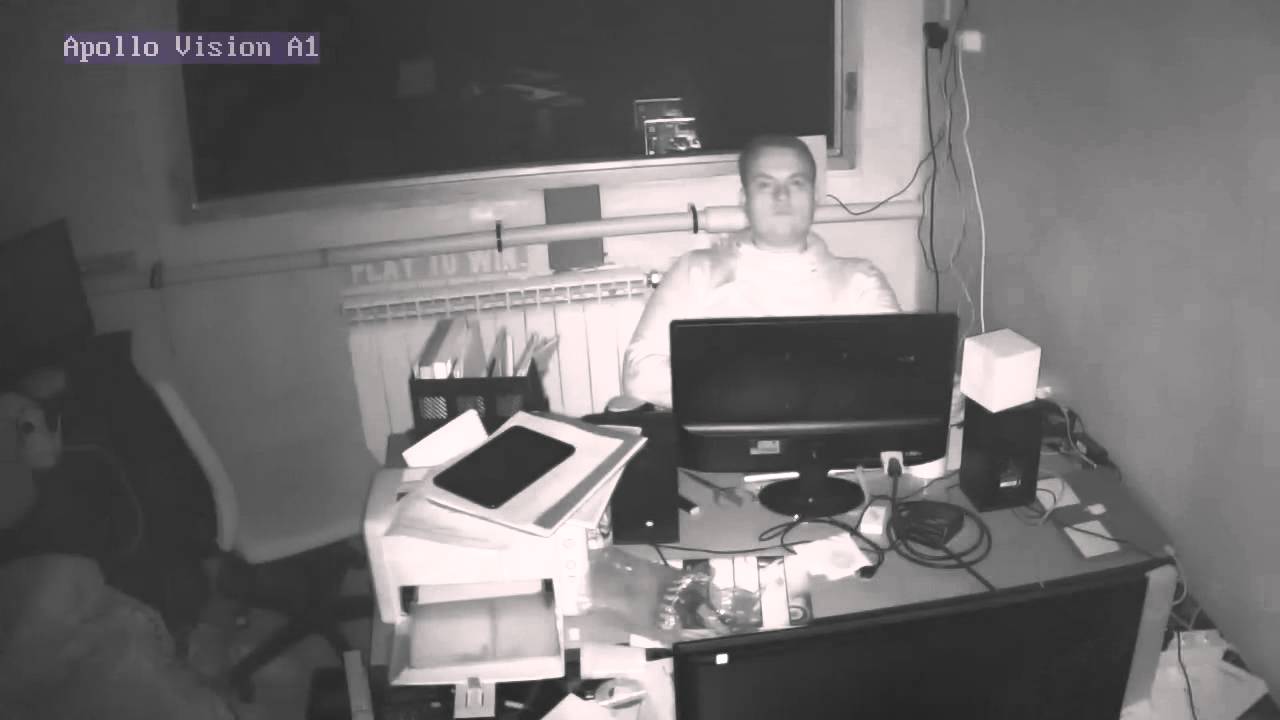 IP камера видеонаблюдения Apollo Vision A1. Ночная съемка. - YouTube