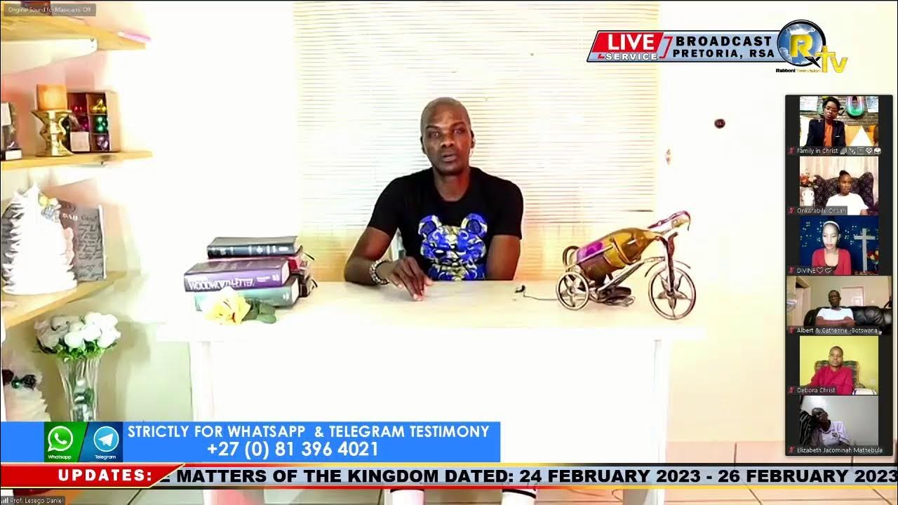14 FEBRUARY 2023 TUESDAY LIVE BROADCAST SERVICE WITH PROF. LESEGO DANIEL AND SONS PART 2 - YouTube
